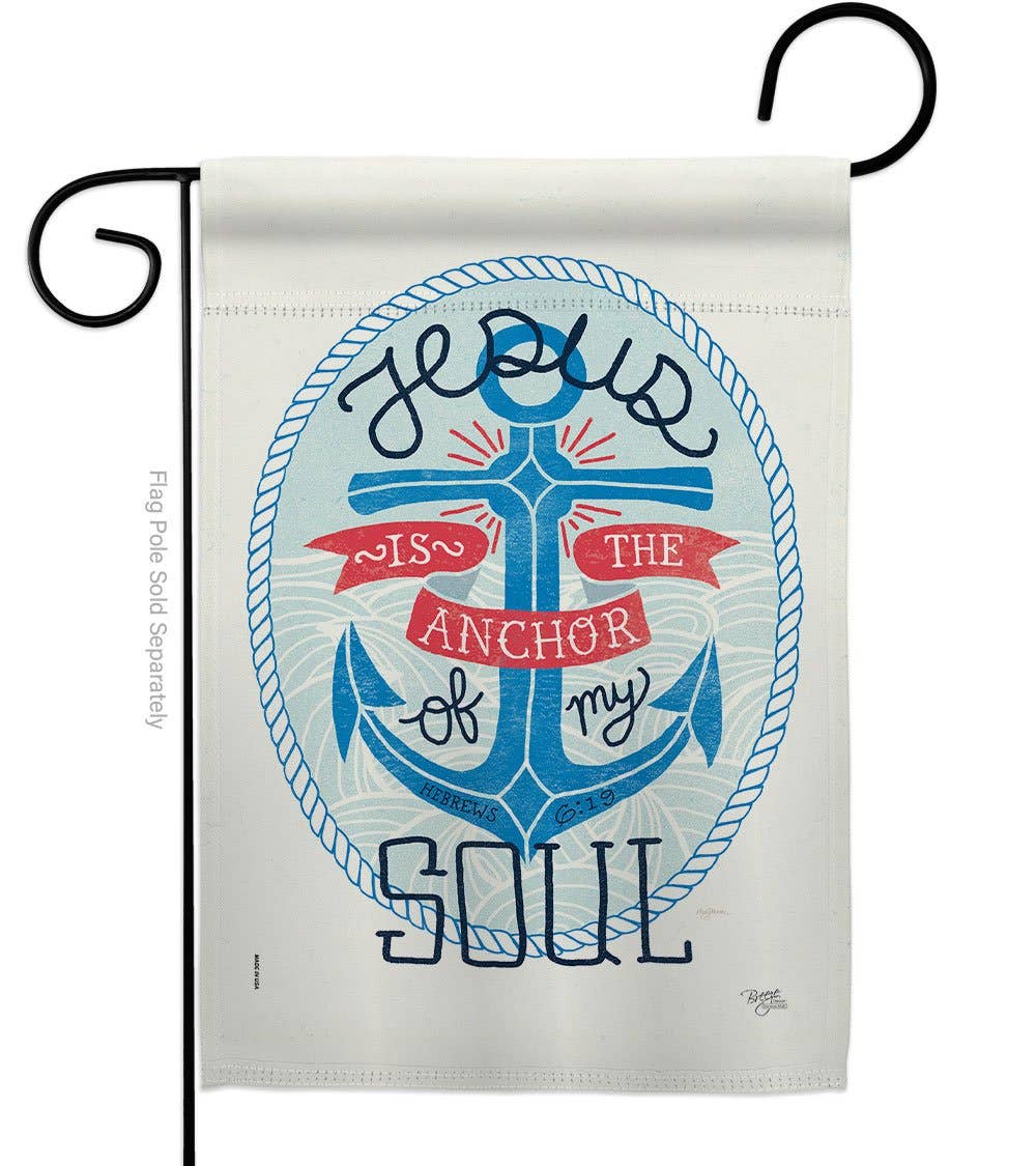 Jesus is the Anchor Religious Bible Verses Faith Decor Flag | Faith Works