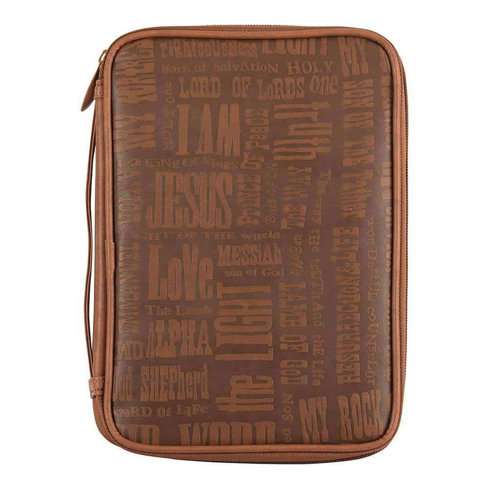 Names of Jesus Thinline LuxLeather Bible Cover | Faith Works